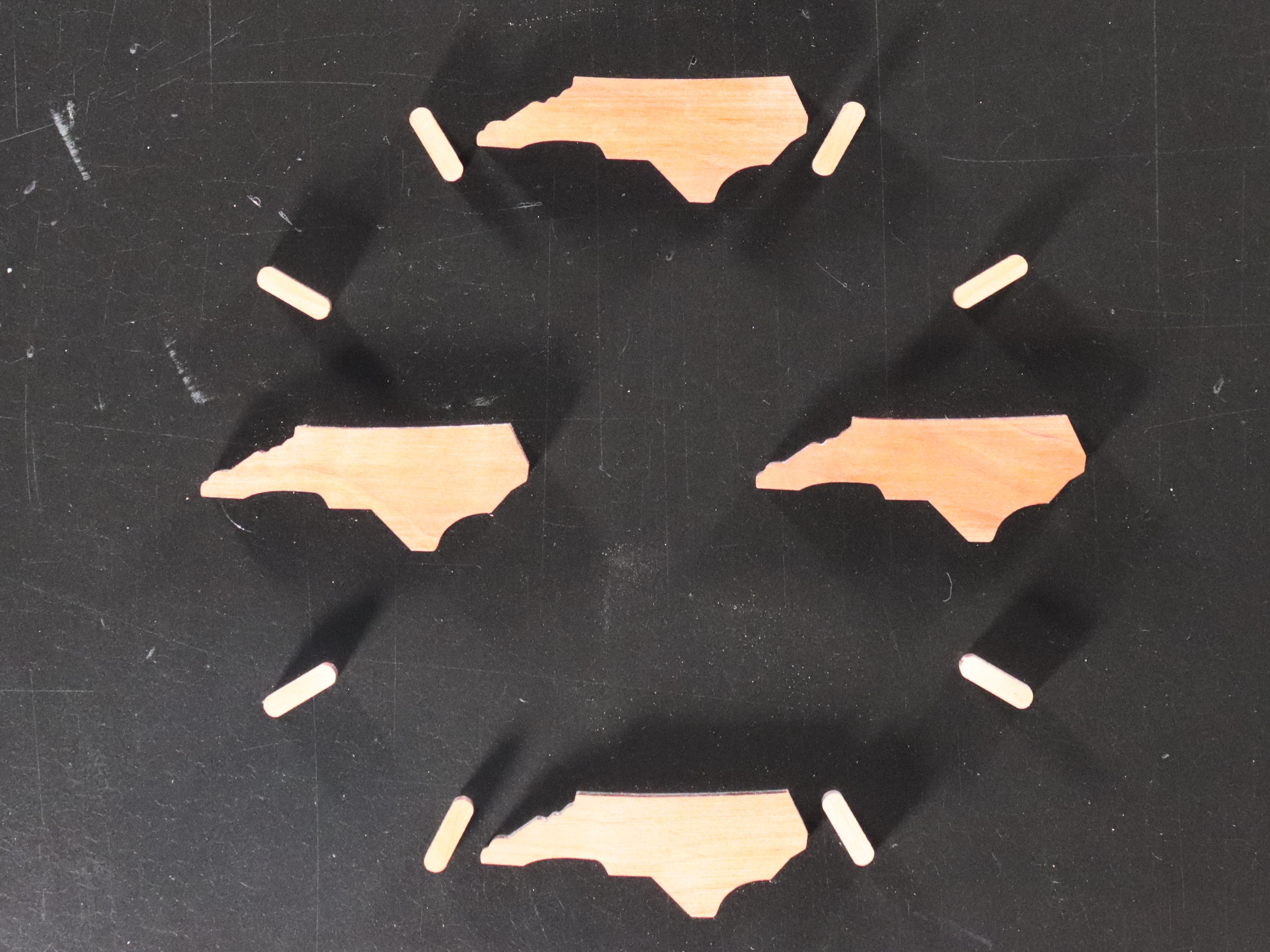 Clock--North Carolina Inlays | Slab Stitcher