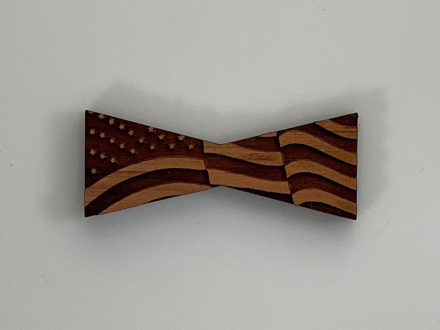 Bowtie--Small Patriotic Waving Flag Inlays (1112S Series) | Slab Stitcher