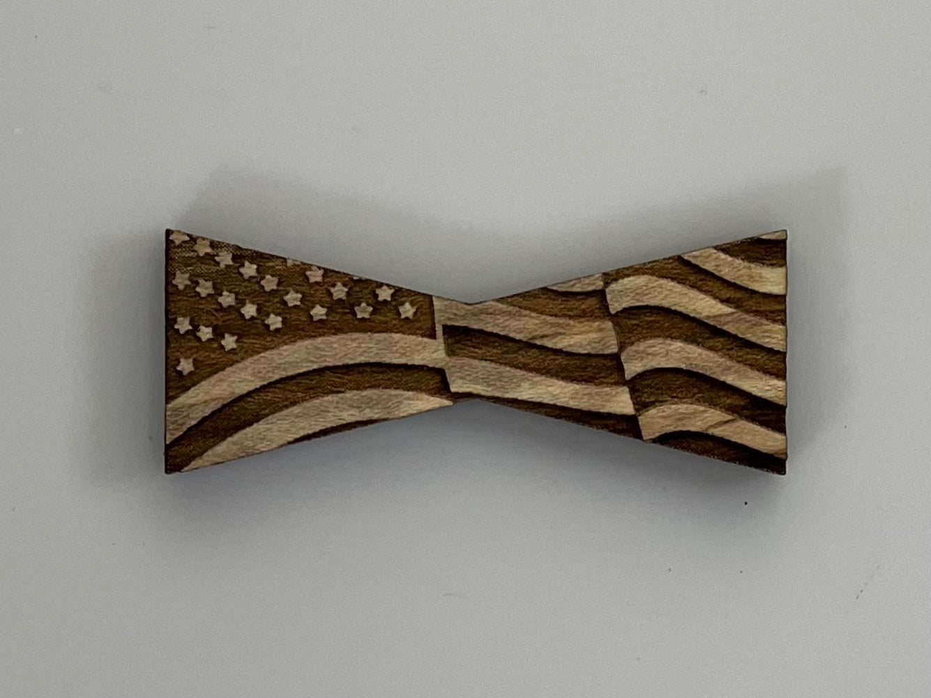 Bowtie--Small Patriotic Waving Flag Inlays (1112S Series) | Slab Stitcher