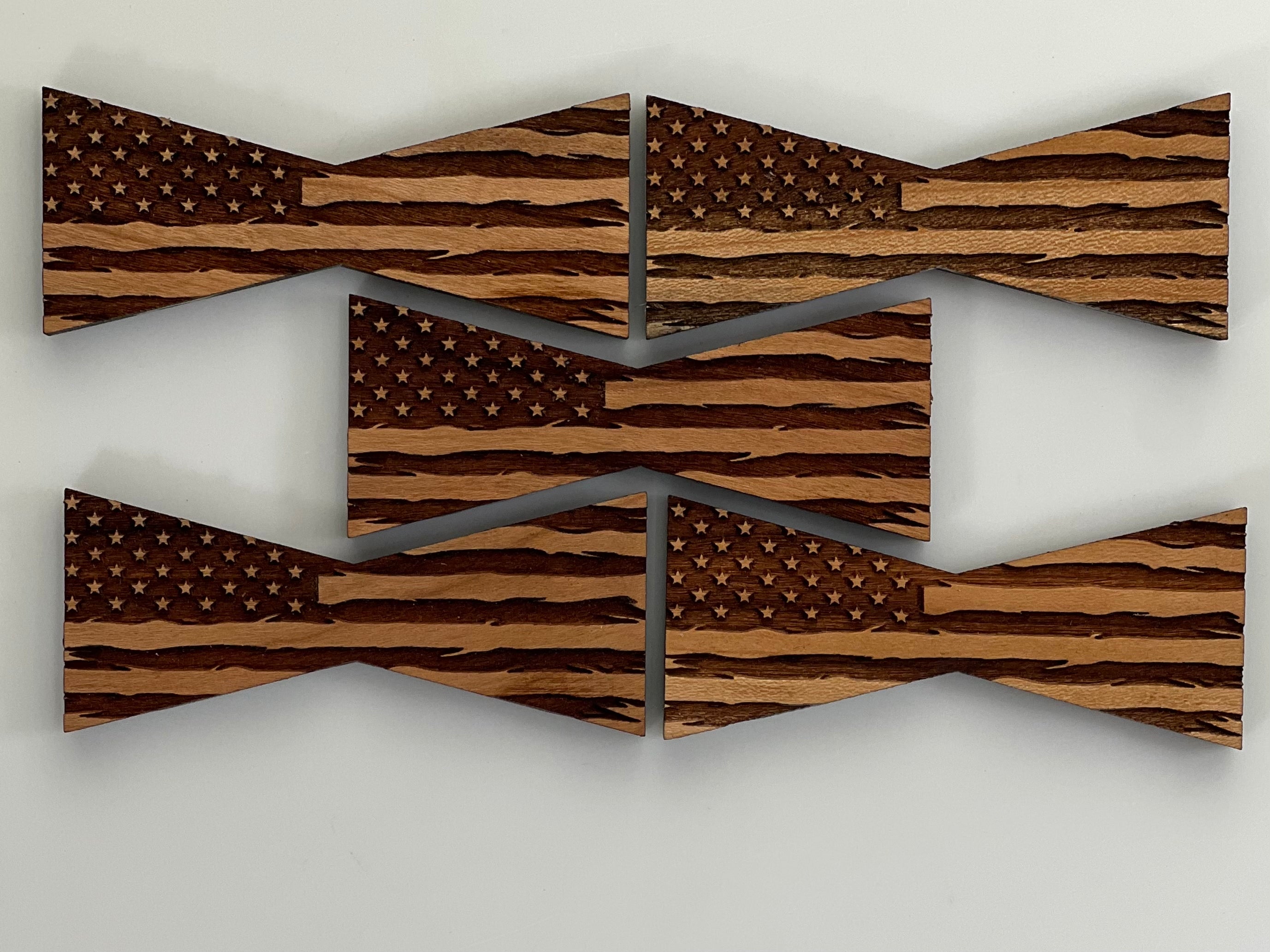 Bowtie--Large Patriotic Rustic Flag Bowtie Inlays (1112L Series) | Slab ...