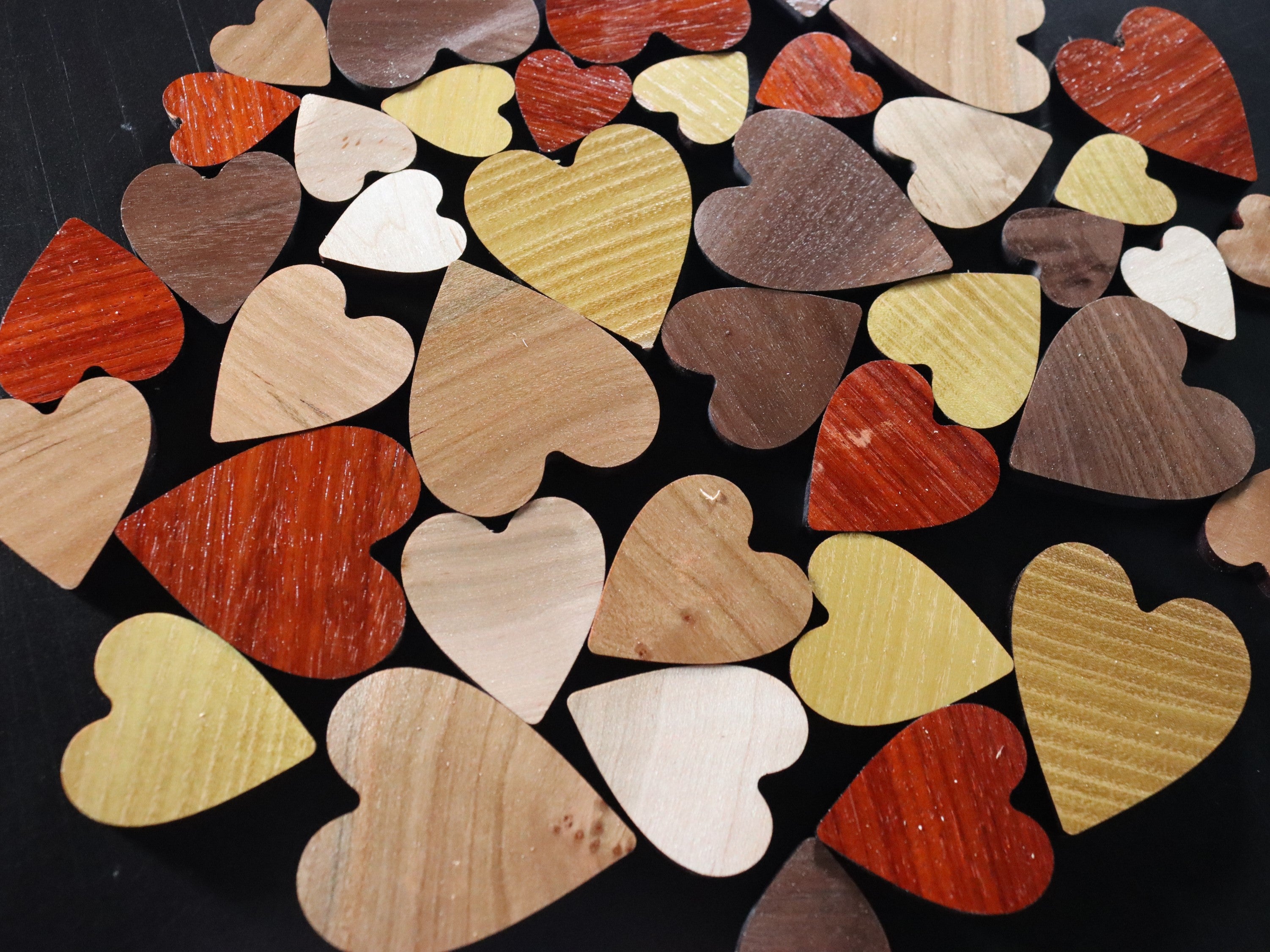 Heart Inlays--Multi-Size Solid Heart Inlays | Slab Stitcher